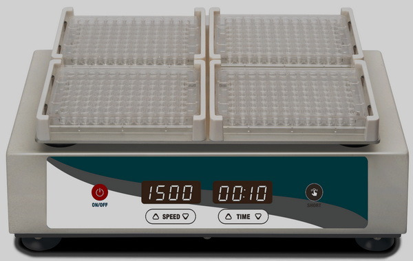 Major Science shaker for four standard microplates, ELISA plates, deep ...