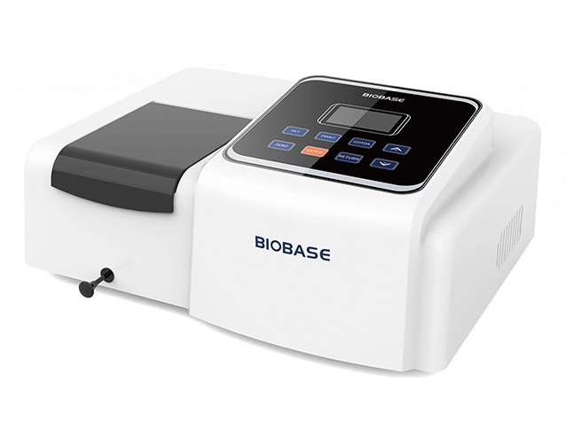 Single beam UV/VIS spectrophotometer with wavelength range of 200 nm ...