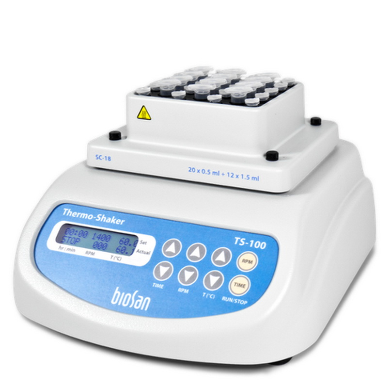 Biosan TS-100 thermo shaker for microcentrifuge tubes and PCR microplates
