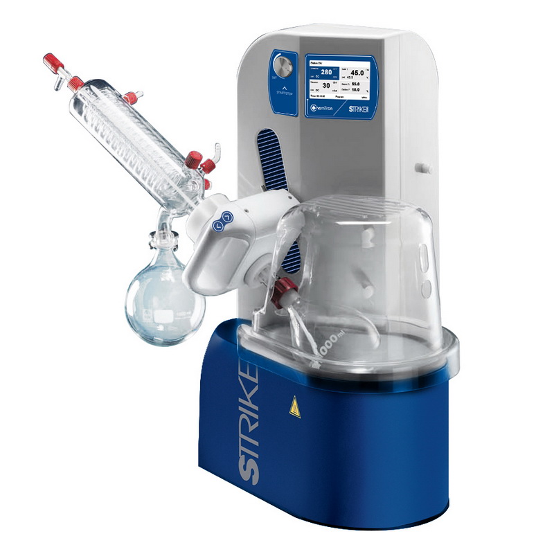ChemTron Strike 280 rotary evaporator with slanting glassware