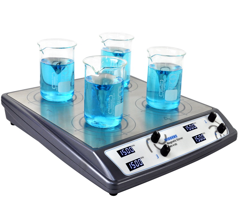 Wiggens WH-410D magnetic stirrer with 4 individually-controlled positions