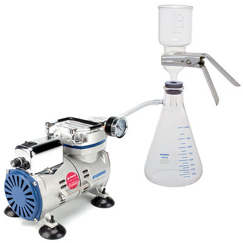 Filtration and oil-free piston vacuum pump combination (V300A)