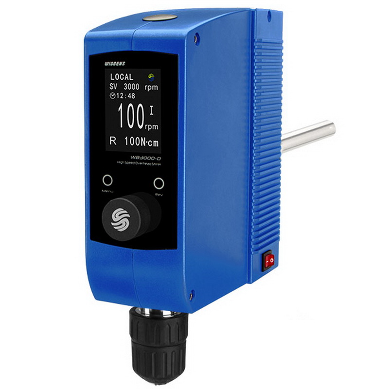 Wiggens WB1800-D overhead stirrer with high speed and torque